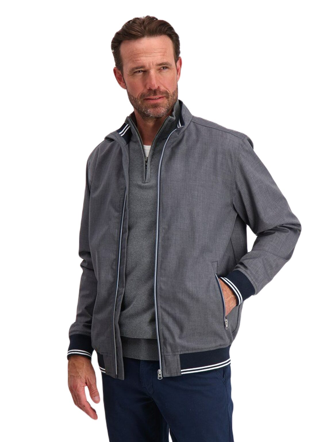 Jack´s Sportswear intl. Barracuda Jacket Stone Mellange - Tøjkurven.dk